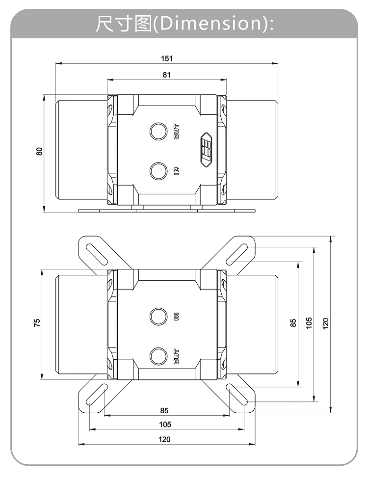 ICE-D5DE Dual D5 Pump Top EVO - Acrylic