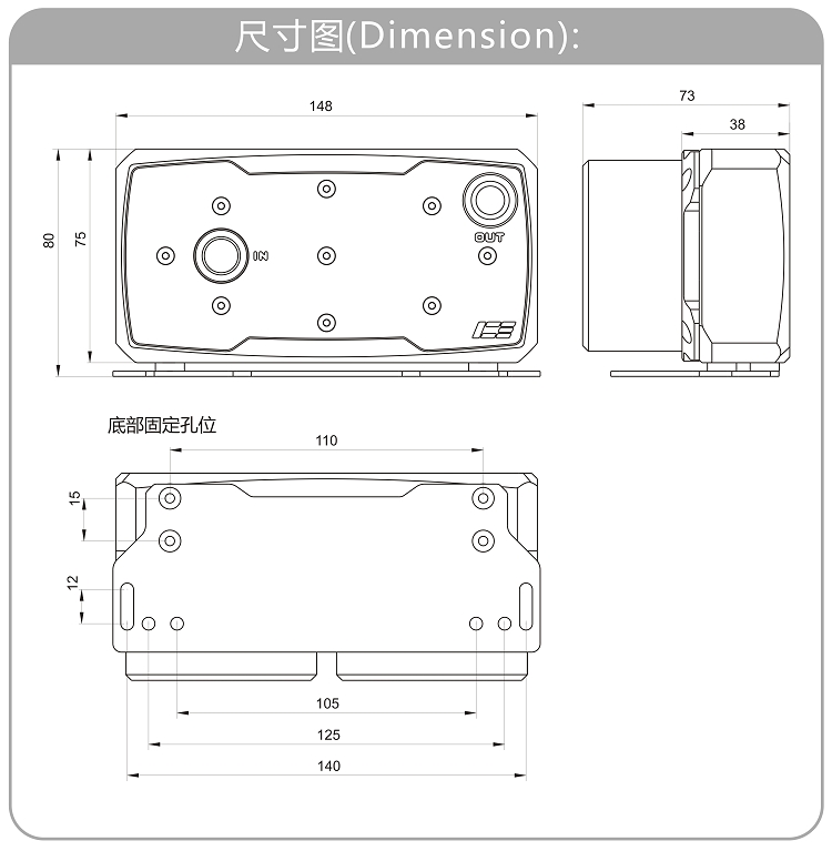 ICE-D5D Dual D5 Pump Top - Black
